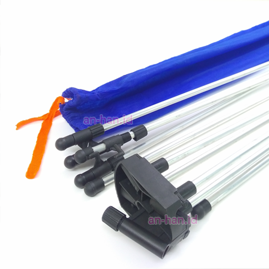 Stand X Banner Silver Rp23k Exbener Adjust Aluminium - AnHan